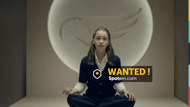 Navy Blue Cardigan worn by Rachel Novy (Emilia Clarke) as seen in The ...