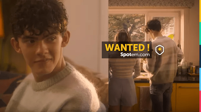 Knitted sweater with pink and green stripes worn by Charlie Spring (Joe ...