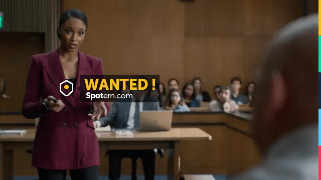 Burgundy blazer jacket worn by Izzy Letts (Jazz Raycole) as seen in The ...