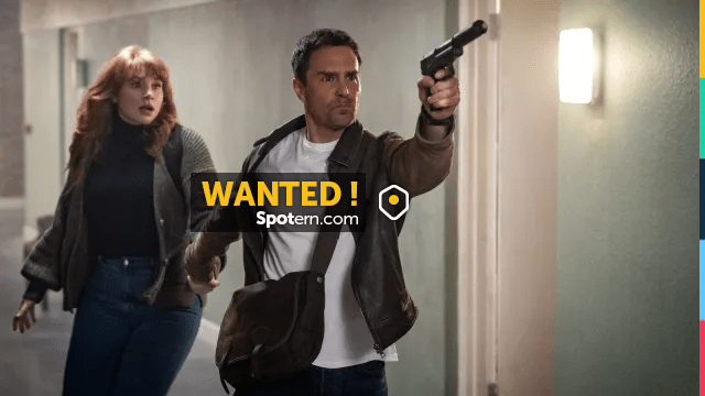 Leather jacket worn by Aidan (Sam Rockwell) as seen in Argylle | Spotern