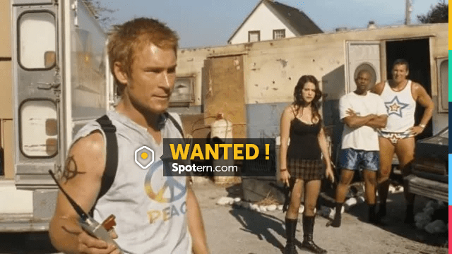 Peace t-shirt worn by Dude (Zack Ward) as seen in Postal movie outfits ...