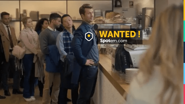 Blue Trench coat worn by Ben (Glen Pow­ell) as seen in Anyone But You ...
