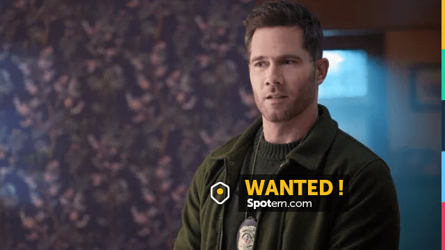 Green zip jacket worn by Shawn (Luke Macfarlane) as seen in CrimeTime ...