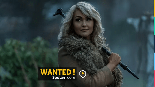 Fur collar coat worn by Esther (Jenn Lyon) as seen in Dead Boy ...