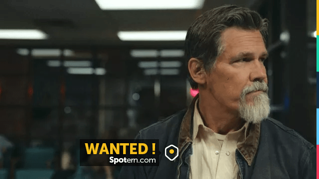Blue zip jacket worn by Royal Abbott (Josh Brolin) as seen in Outer ...