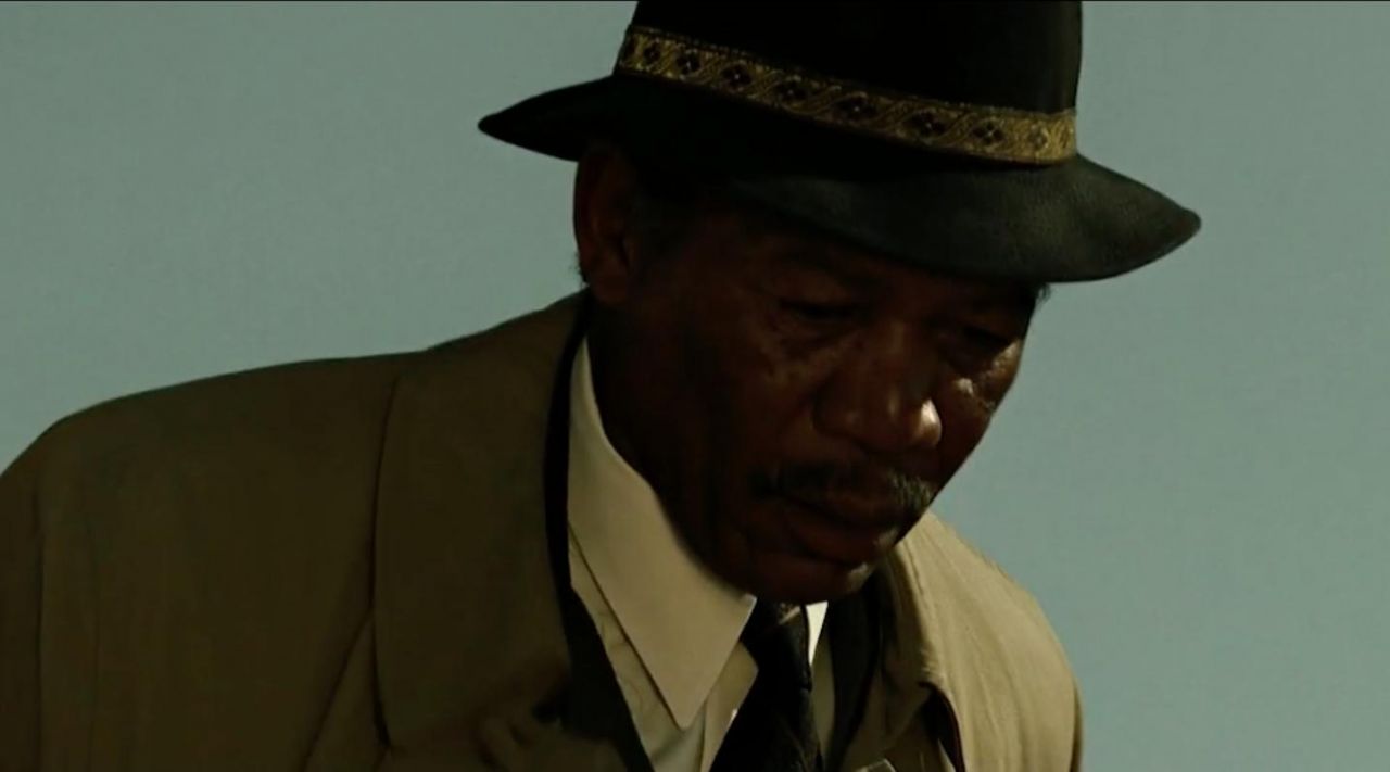 The hat of Morgan Freeman in Seven | Spotern