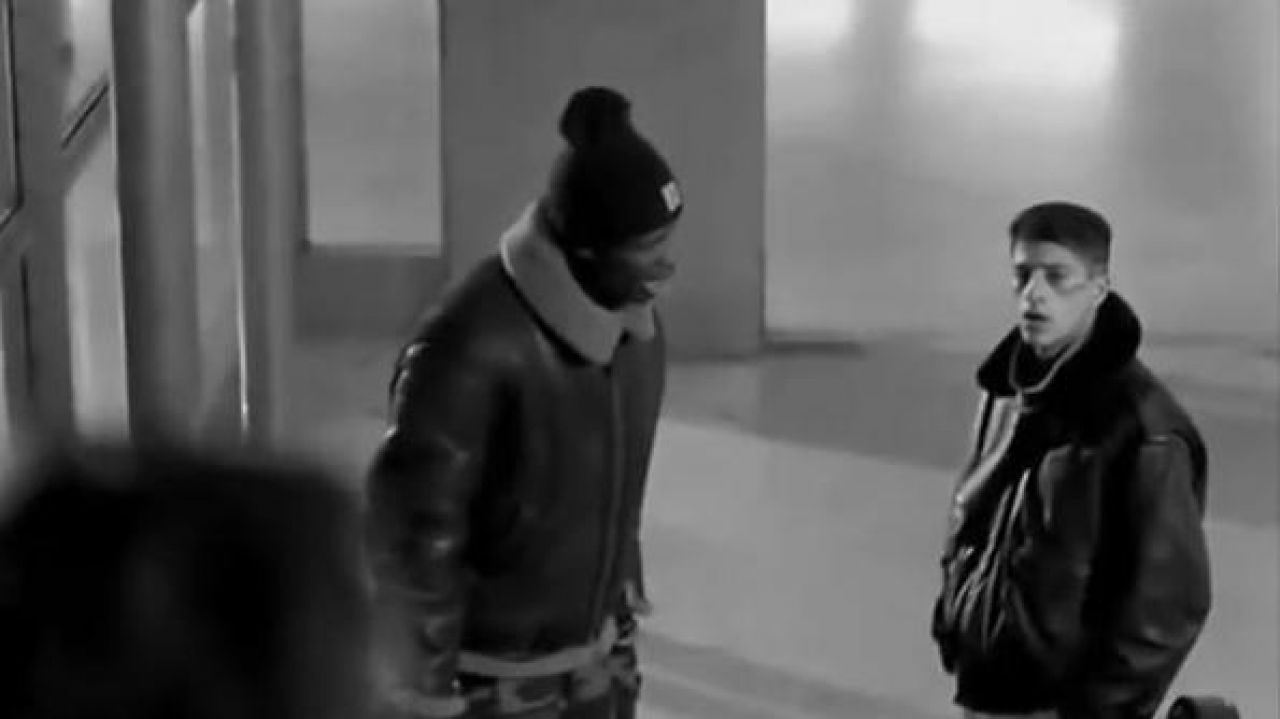 The leather jacket with fur collar cousin Hubert (Hubert Koundé) in The ...