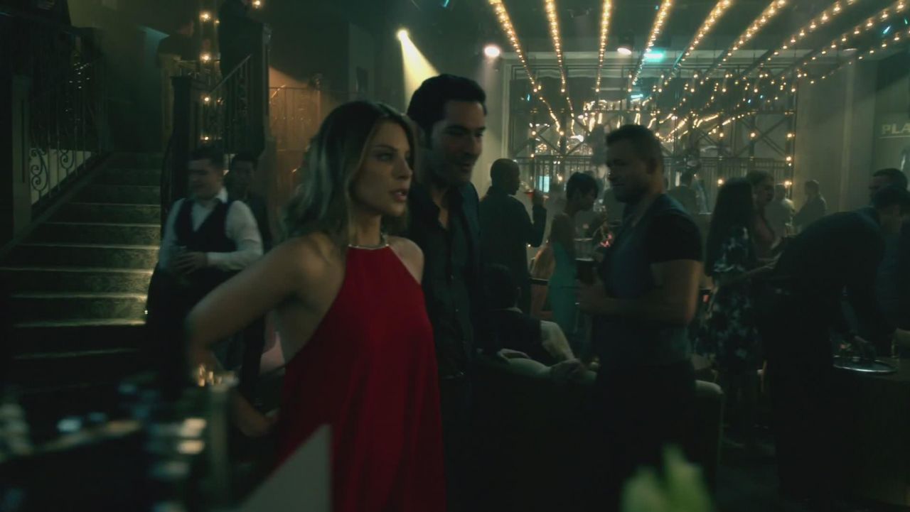 Red dress worn by Chloe Decker (Lauren German) as seen in Lucifer ...