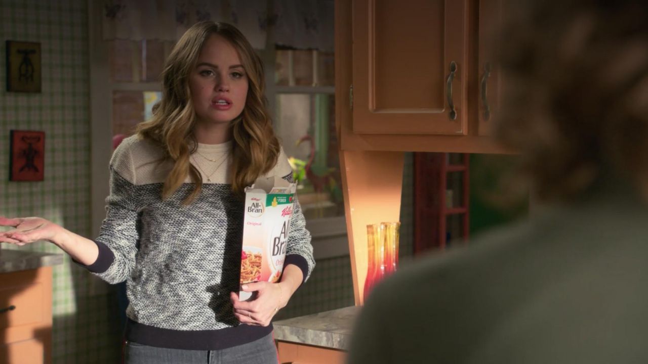 The sweater white and gray of Patricia Bladell / Patty (Debby Ryan) in ...