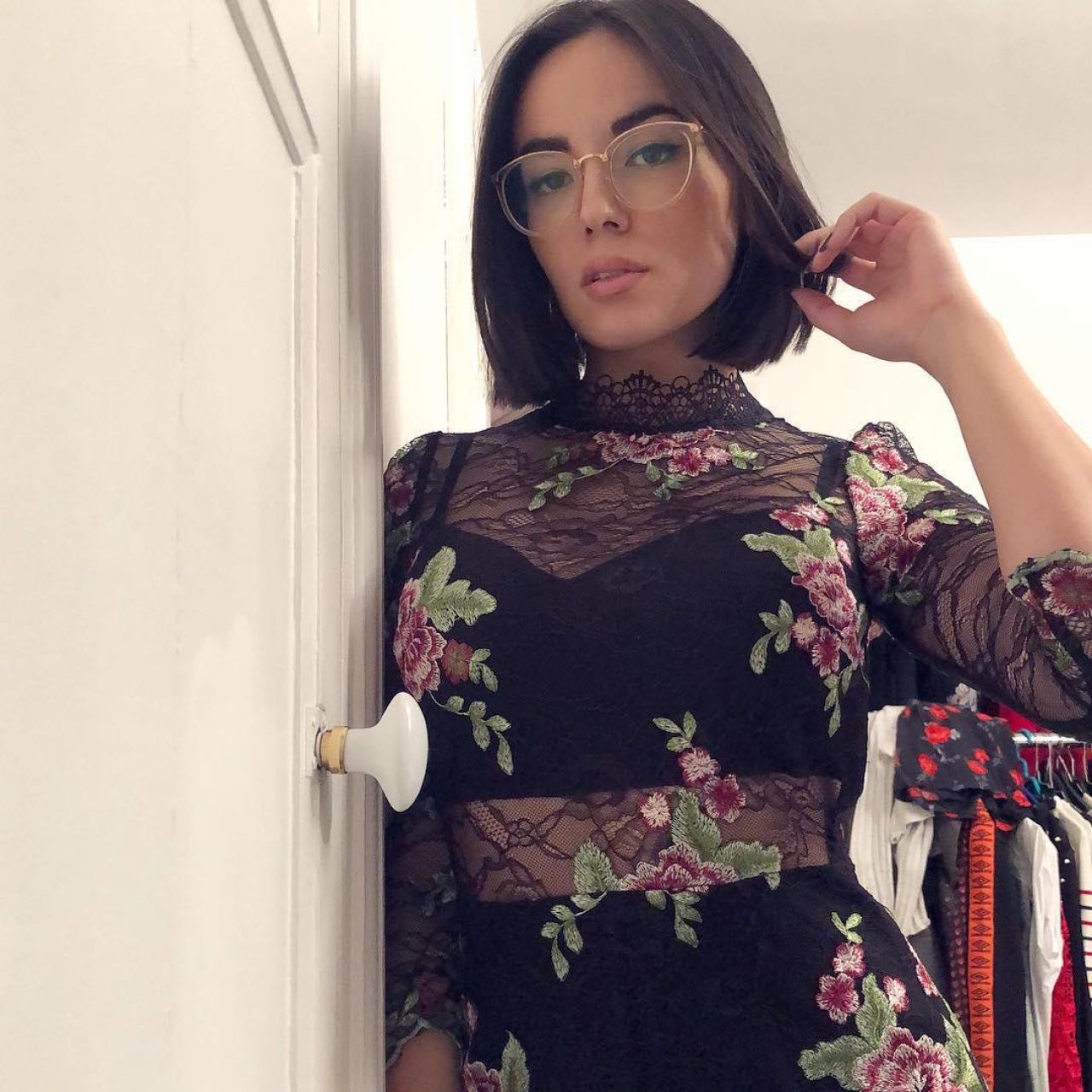 The dress worn by Agathe Auproux on the account Instagram @agathe.it.t ...