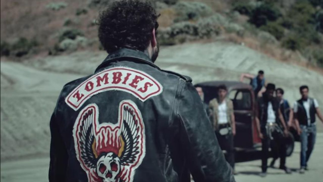 "Zombies" leather jacket worn by Post Malone as seen in his Good­byes ...