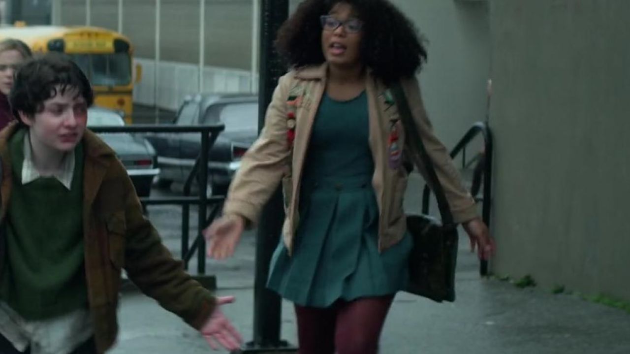Purple Tights worn by Rosalind Walker (Jaz Sinclair) in Chilling ...