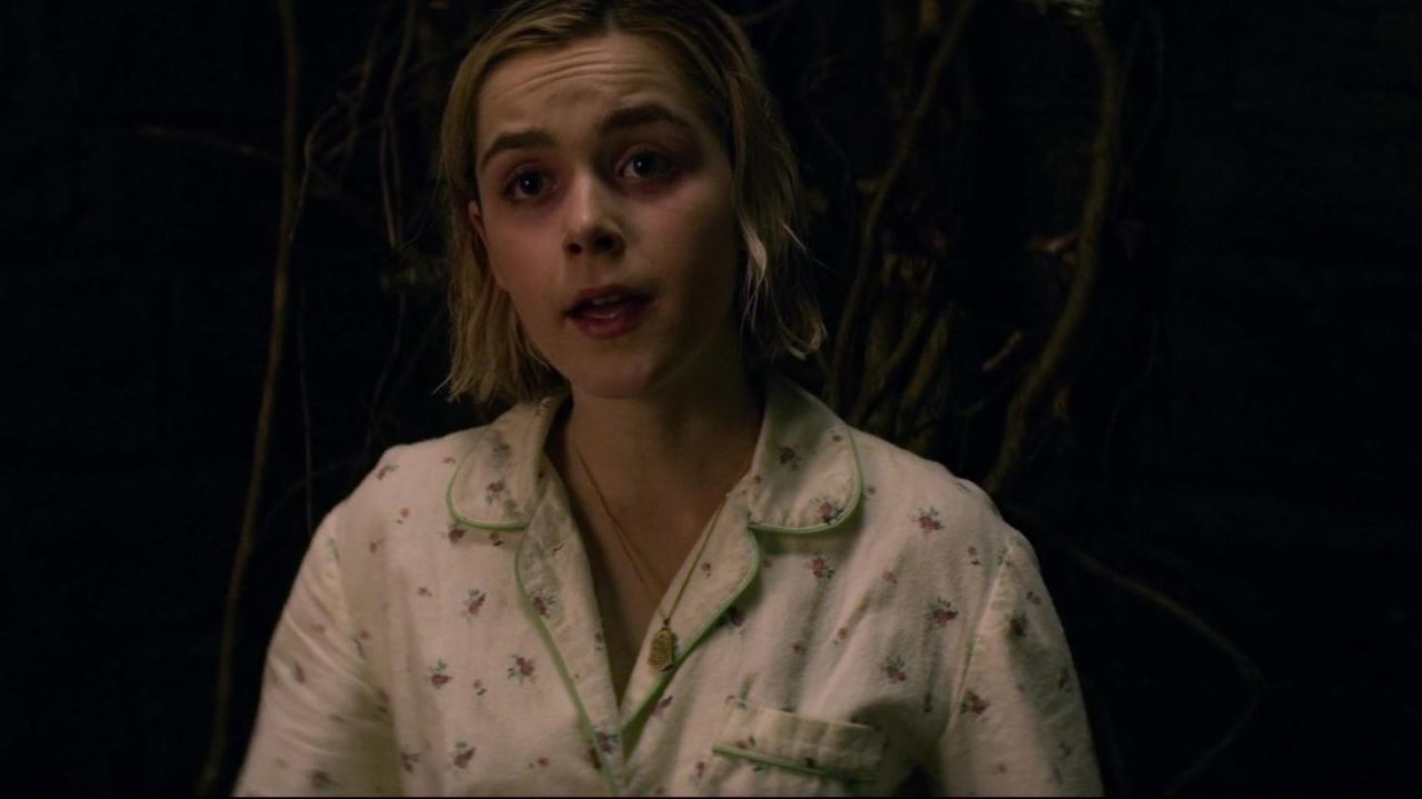 Floral Pajama Worn By Sabrina Spellman Kiernan Shipka In Chilling