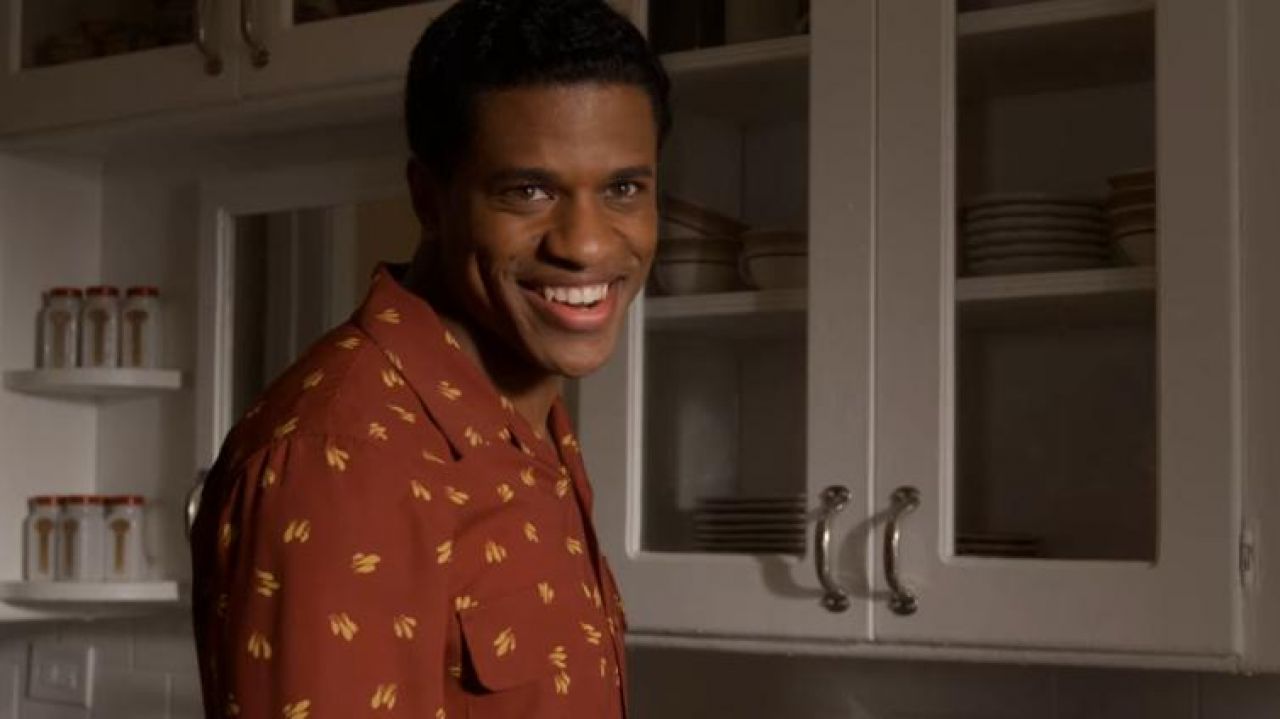 Orange/Brown shirt with detail worn by Archie Coleman (Jeremy Pope) in ...