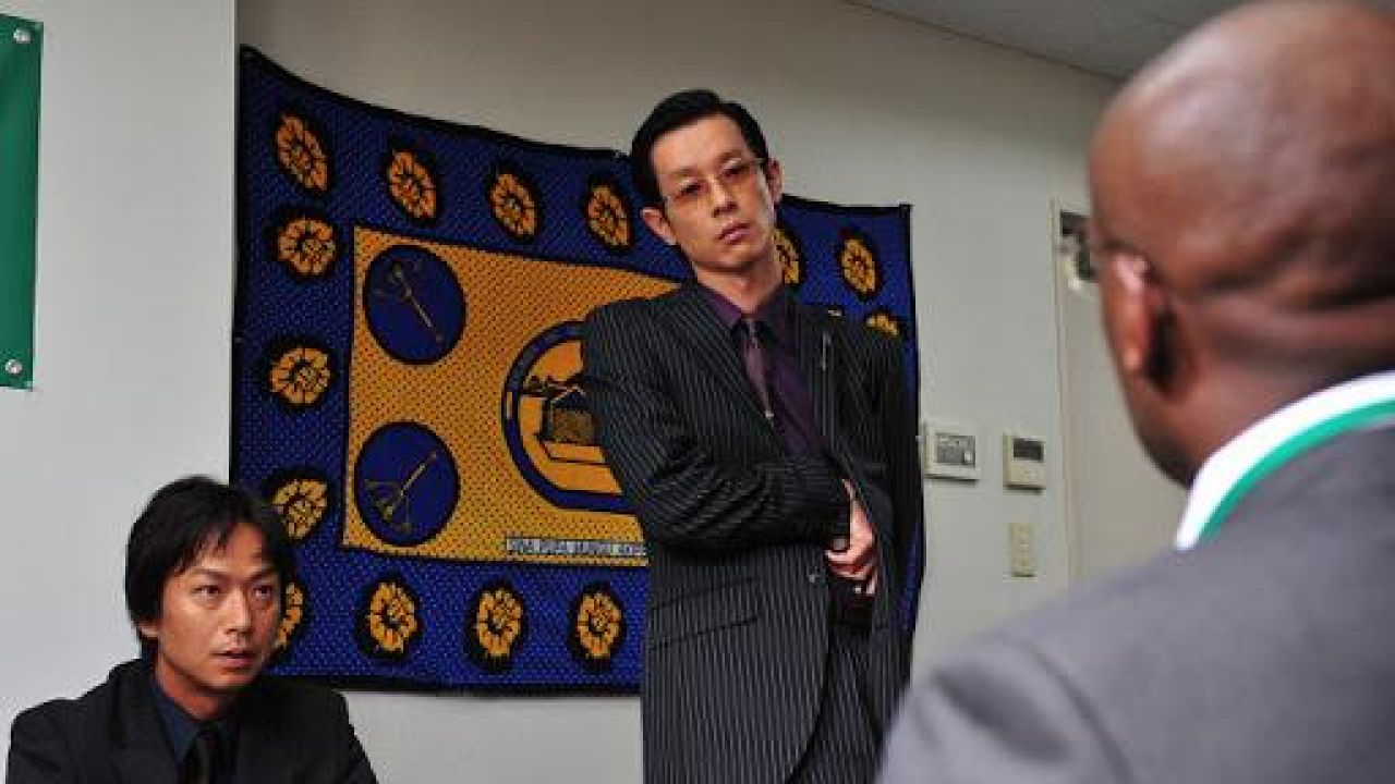 Sunglasses reverse worn by Ishihara (Ryo Kase) in the film Outrage ...