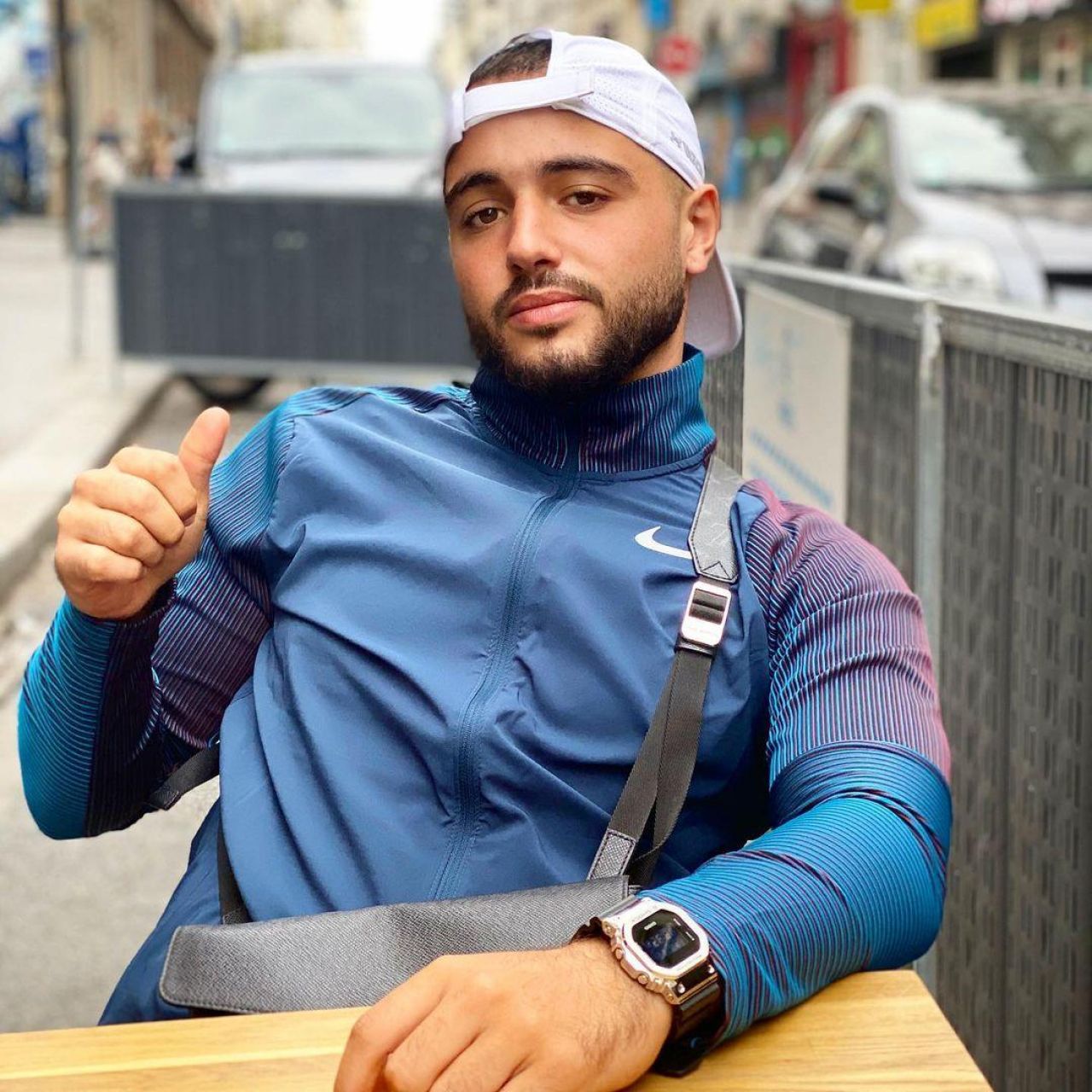 The Nike jacket worn by Djadja on his account Instagram @djadjaofficiel ...