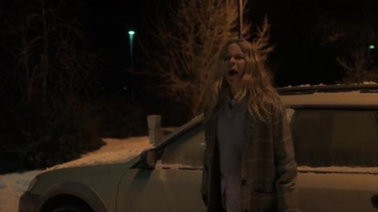 Printed coat worn by Beth Burgess (Kate Beckinsale) as seen in Guilty ...