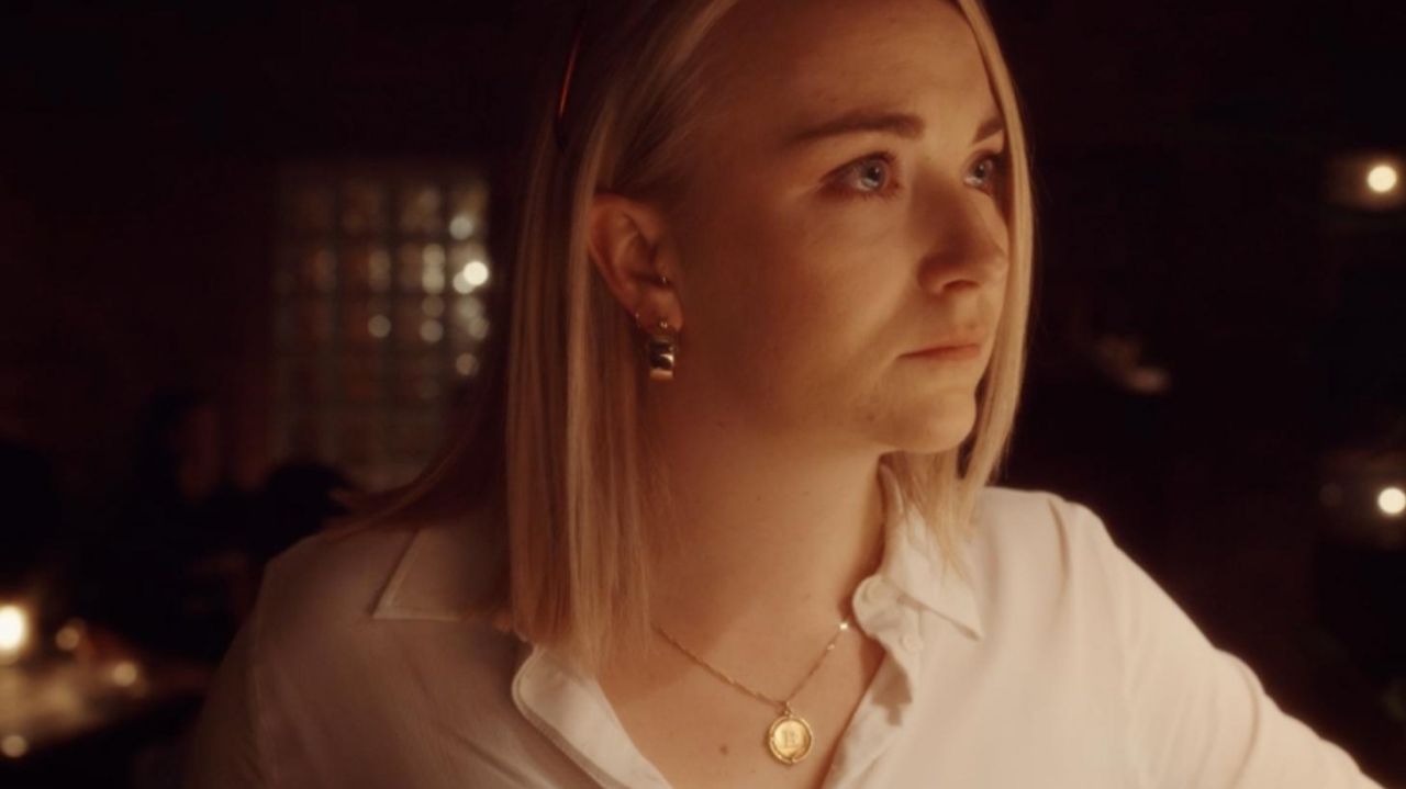 Gold medal necklace worn by Beth (Alice Feetham) as seen in Boiling ...