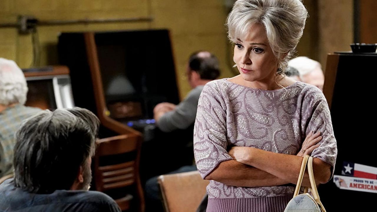 Printed Purple Sweater worn by Connie 'Meemaw' Tucker (Annie Potts) as ...