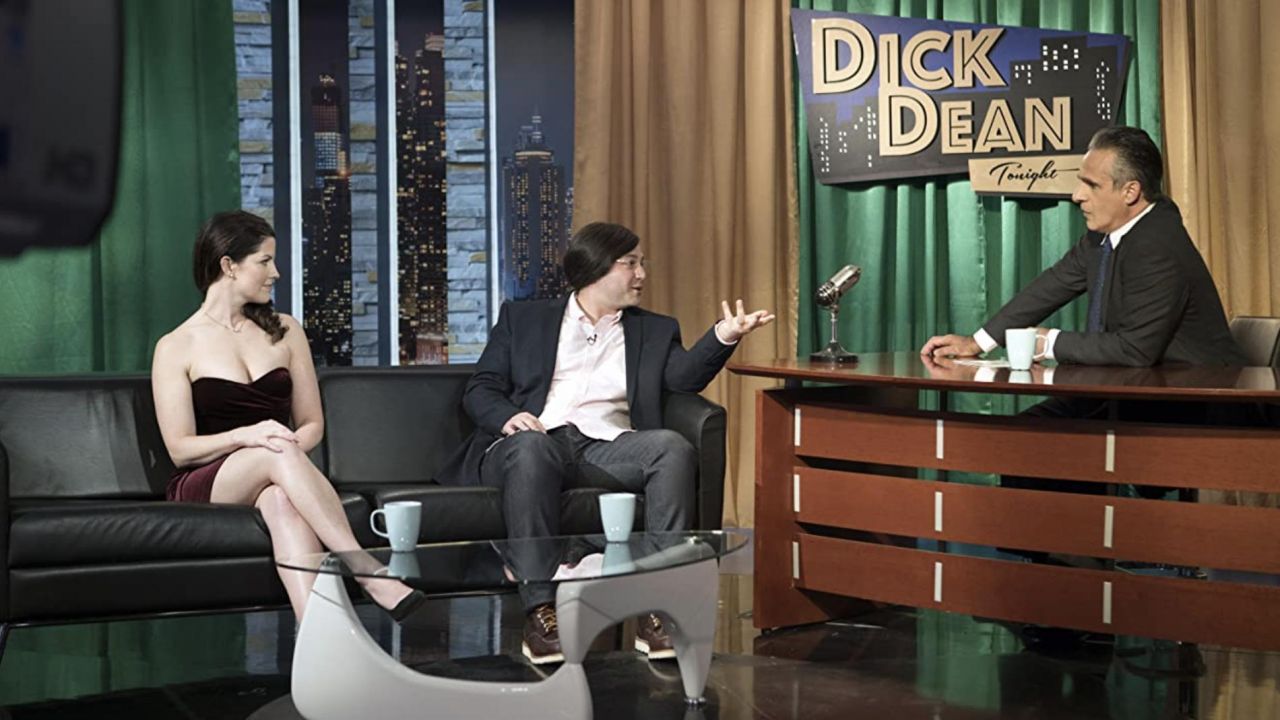 Velvet dress worn by Linda Maron (Alys Crocker) as seen in Big Gold Brick movie wardrobe | Spotern