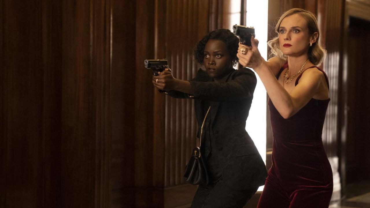 Velvet dress worn by Marie (Diane Kruger) as seen in The 355 movie ...