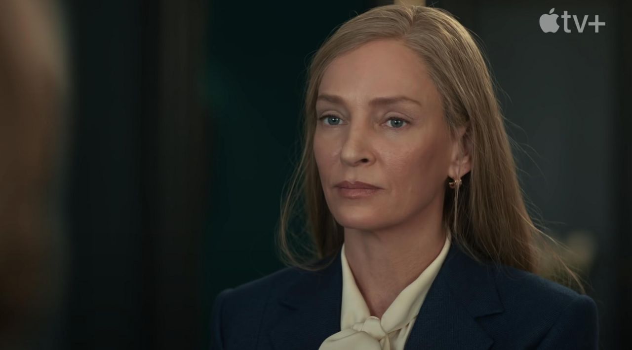 Gold Earrings worn by Katherine Newman (Uma Thurman) as seen in ...