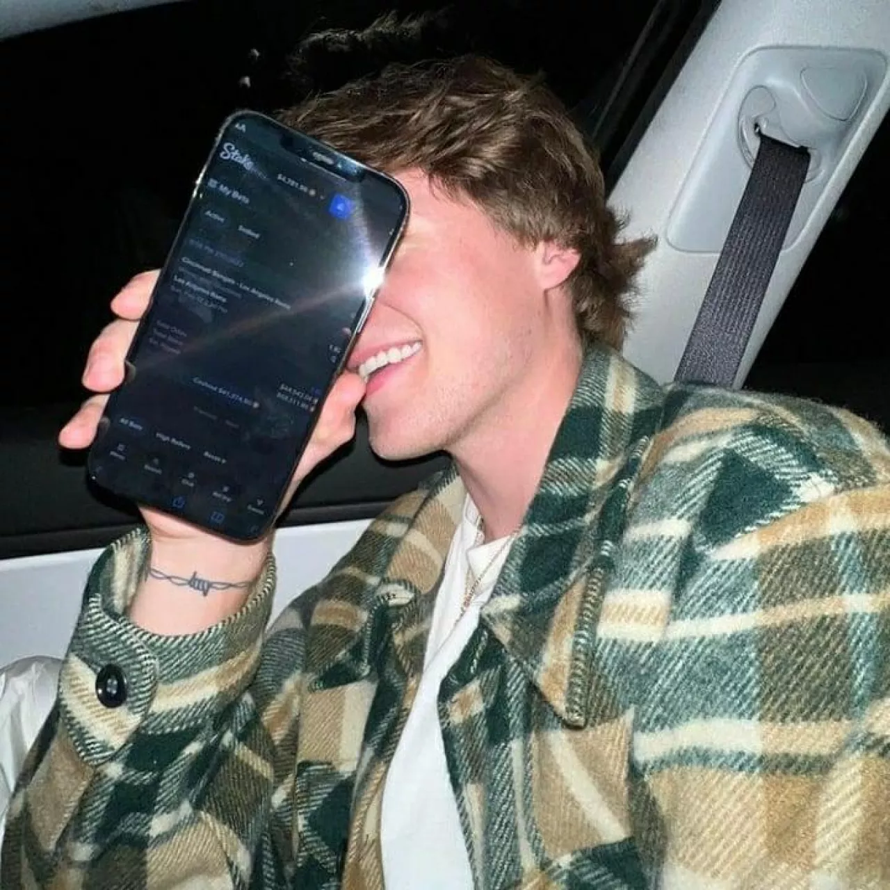 The plaid jacket worn by Nick Austin on the account Instagram of @nicky ...