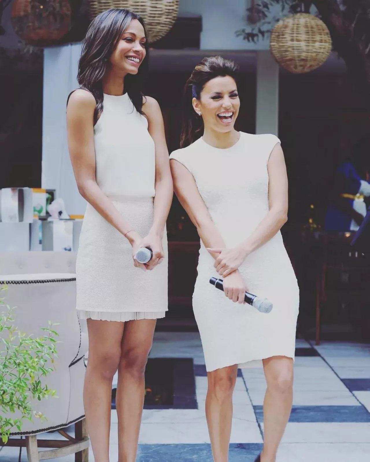 White Dress worn by Zoe Saldana on her Instagram account @zoesaldana ...