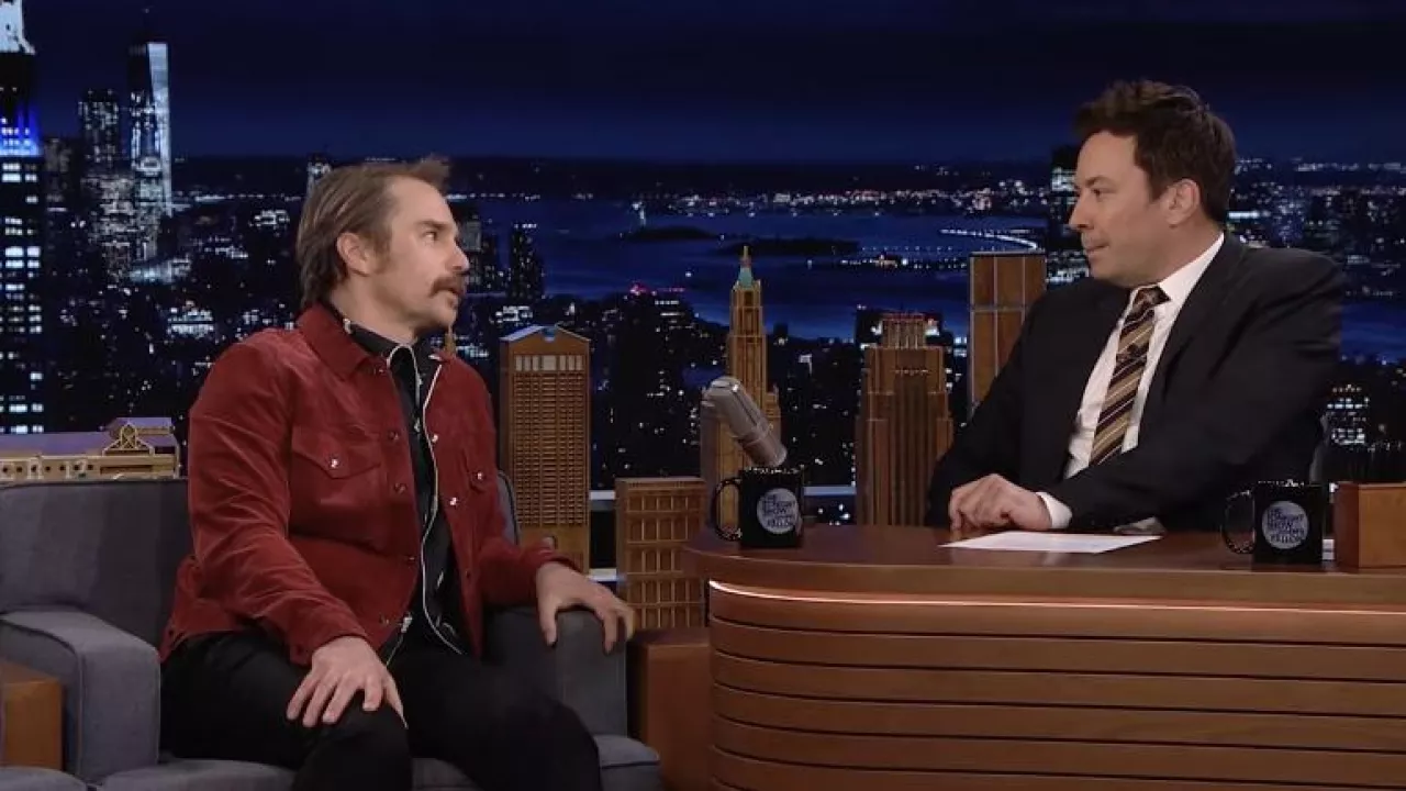 Red Jacket worn by Sam Rockwell as seen in The Tonight Show Starring ...