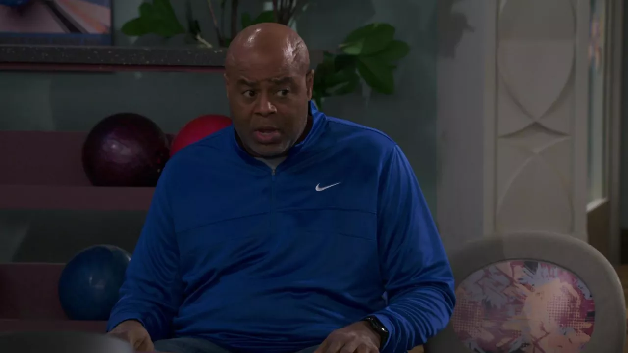 Nike Blue Zip Top worn by Archie (Chi McBride) as seen in How We Roll ...