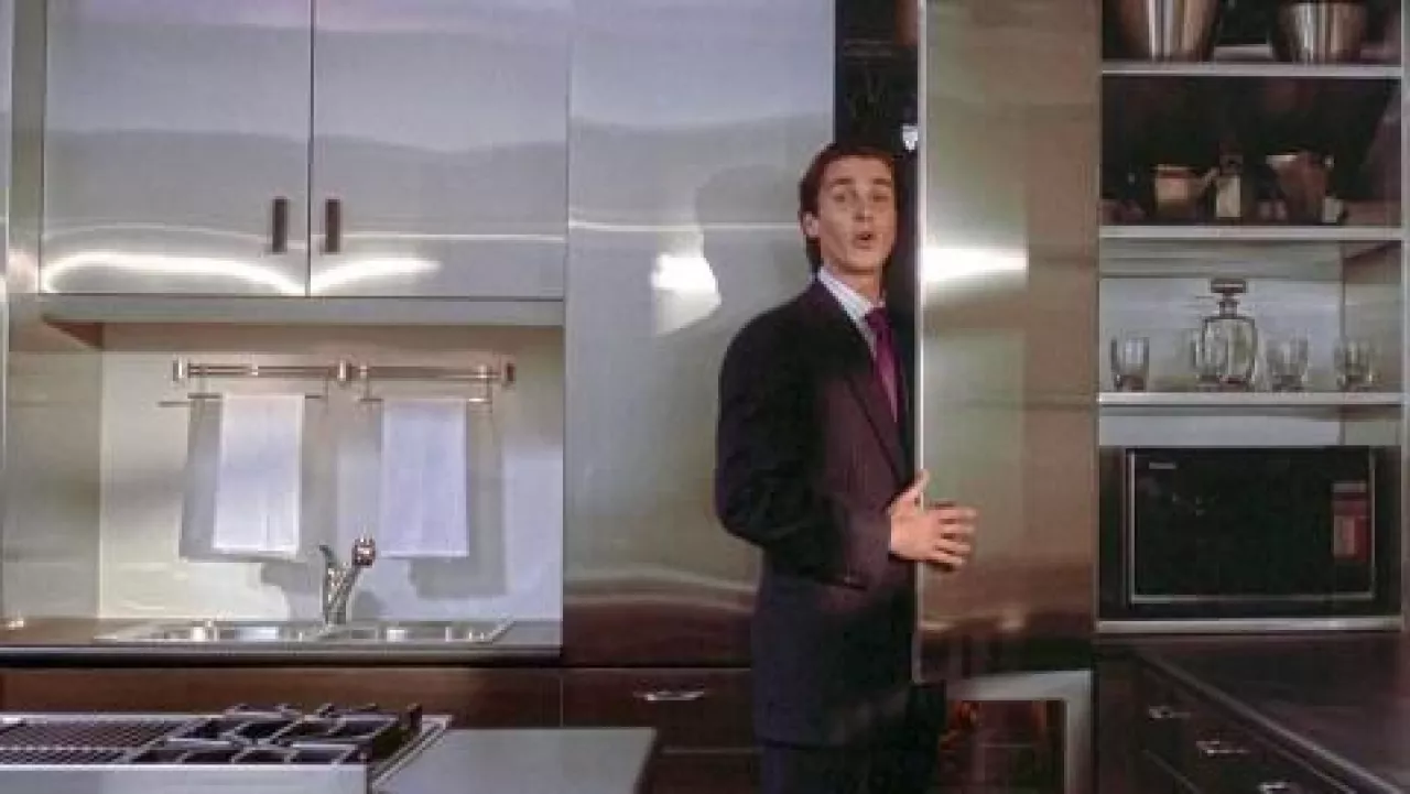 Kitchen Fridge of in movie furniture Patrick Bateman (Christian Bale ...