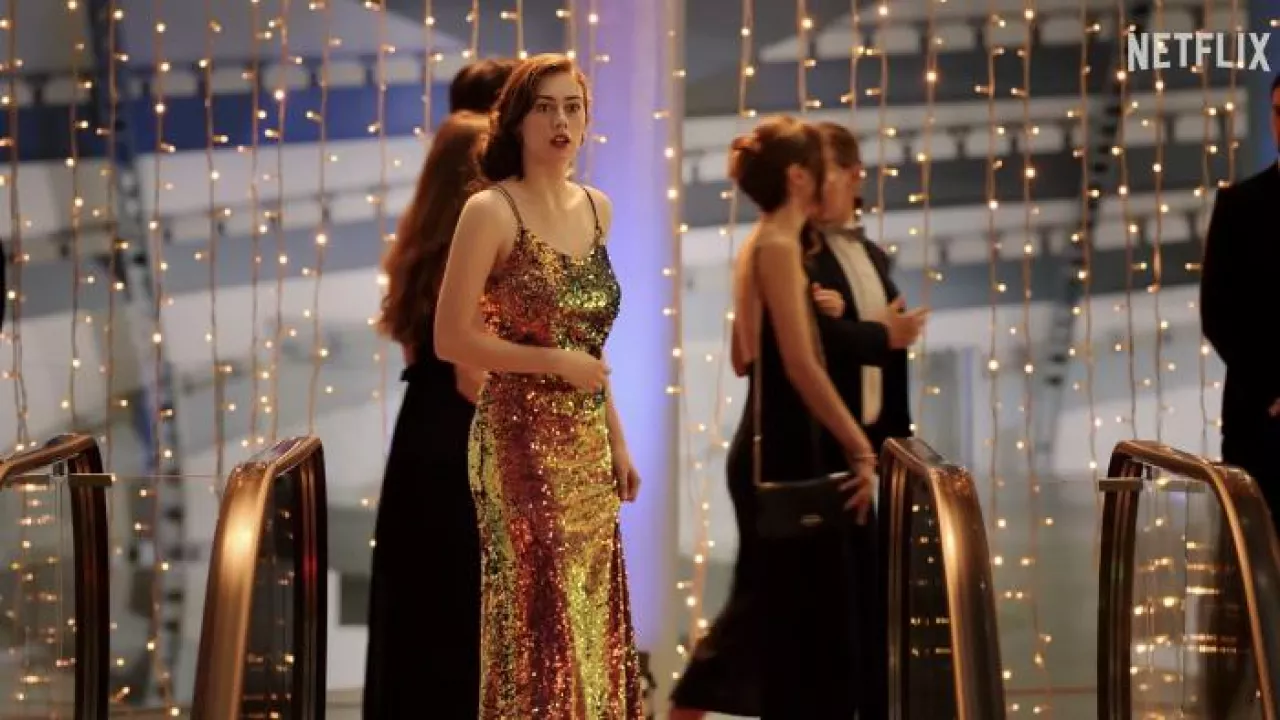 Gold Sequin Dress worn by Lina Emerson (Susanna Skaggs) as seen in Love ...