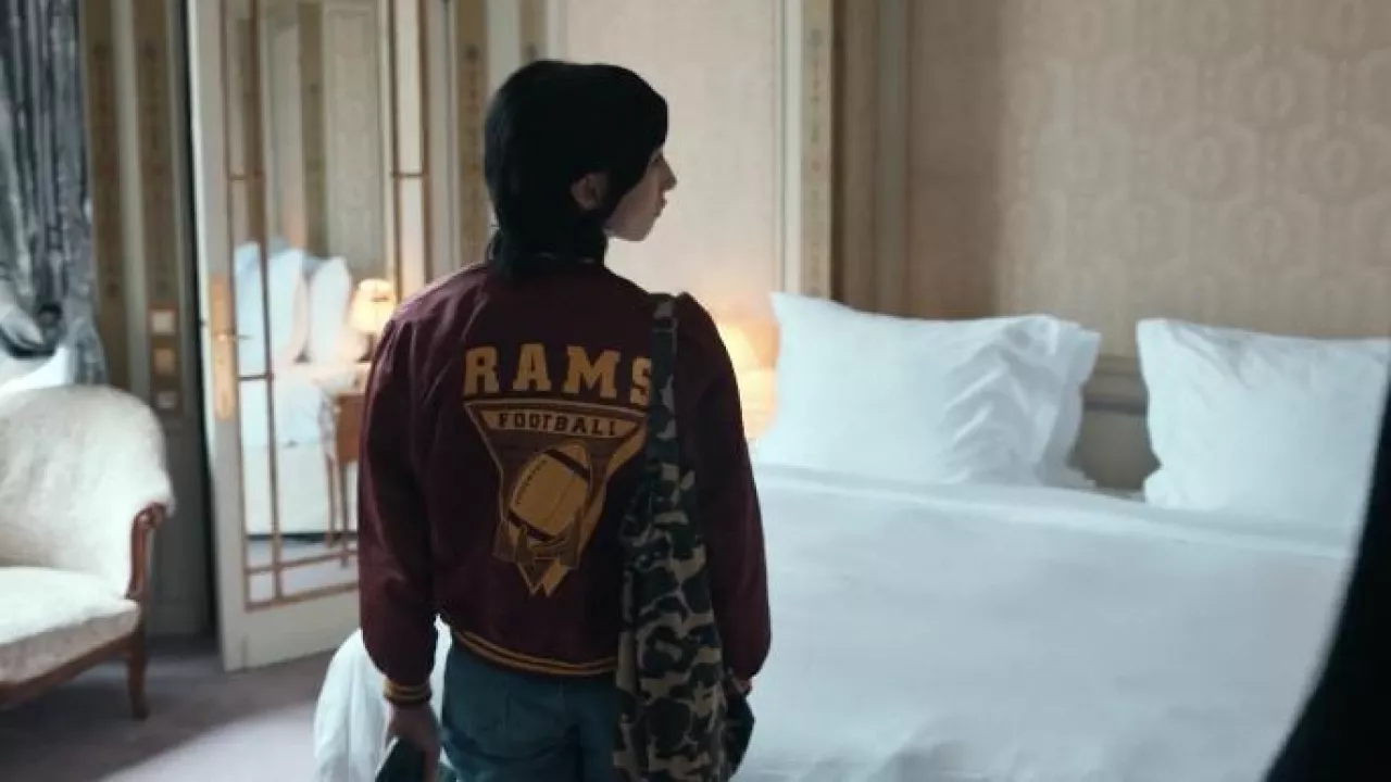 Chaqueta 'Tyler' varsity de fútbol americano de los Rams usada por ...