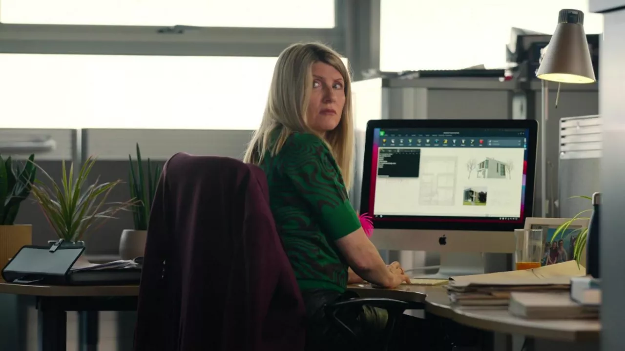 Green Printed sweater worn by Eva Garvey (Sharon Horgan) as seen in Bad ...