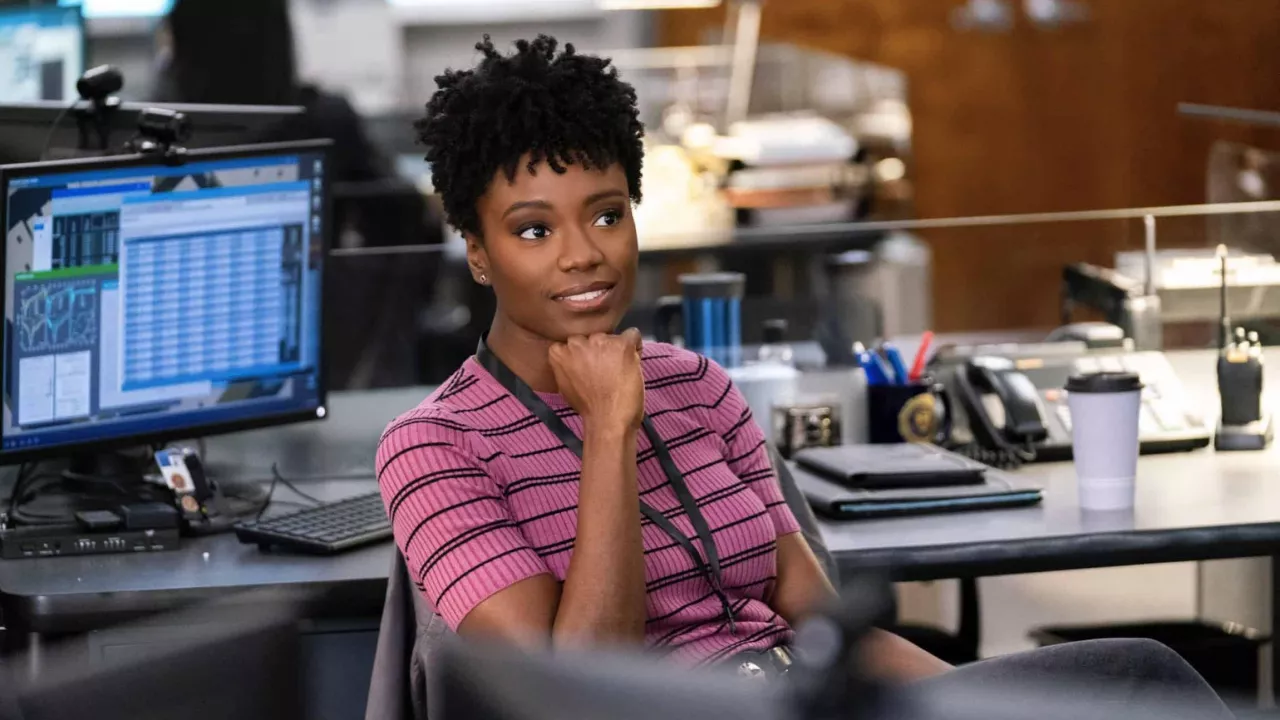 Pink Striped Ribbed Top worn by Special Agent Tiffany Wallace ...