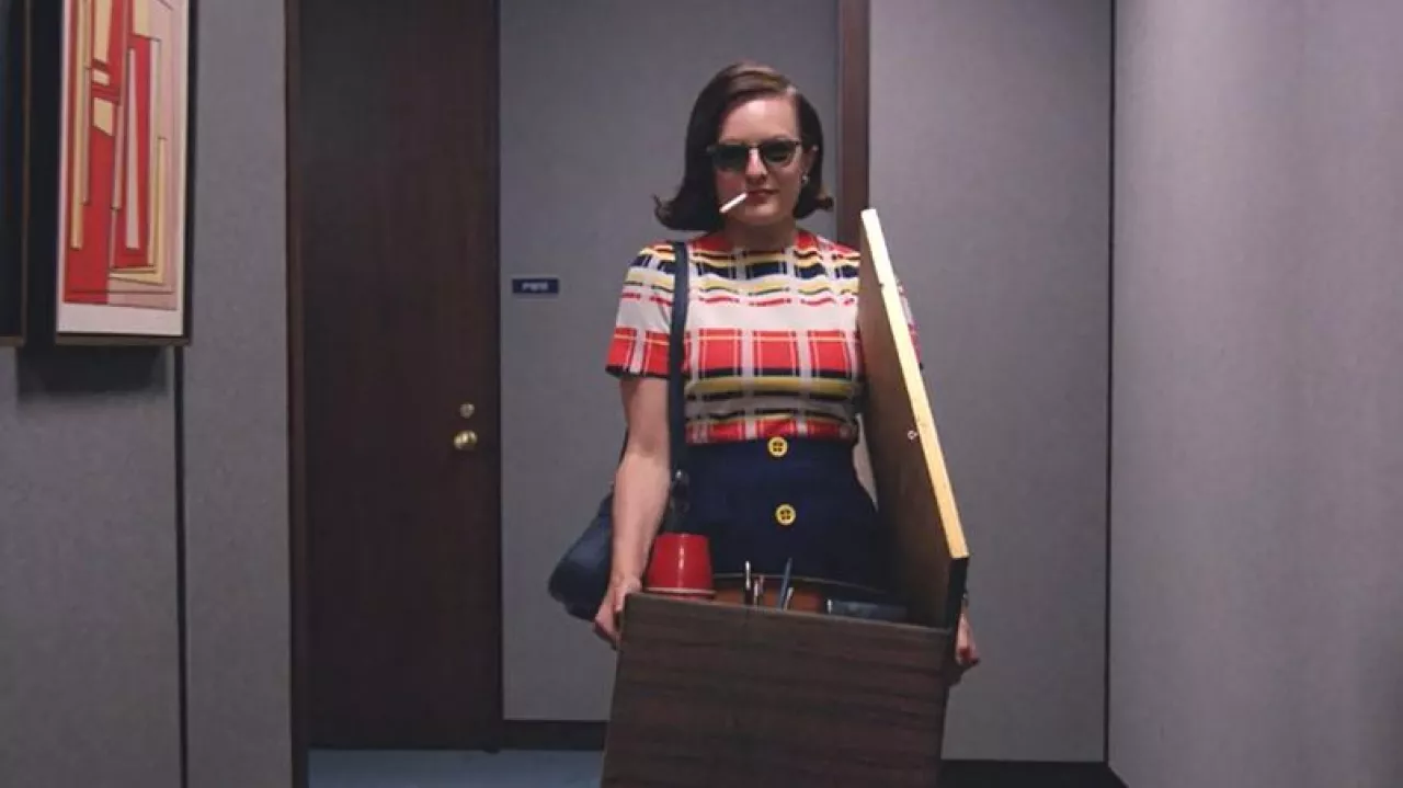 Iconic dress worn by Peggy Olson (Elisabeth Moss) in Mad Men Wardrobe ...