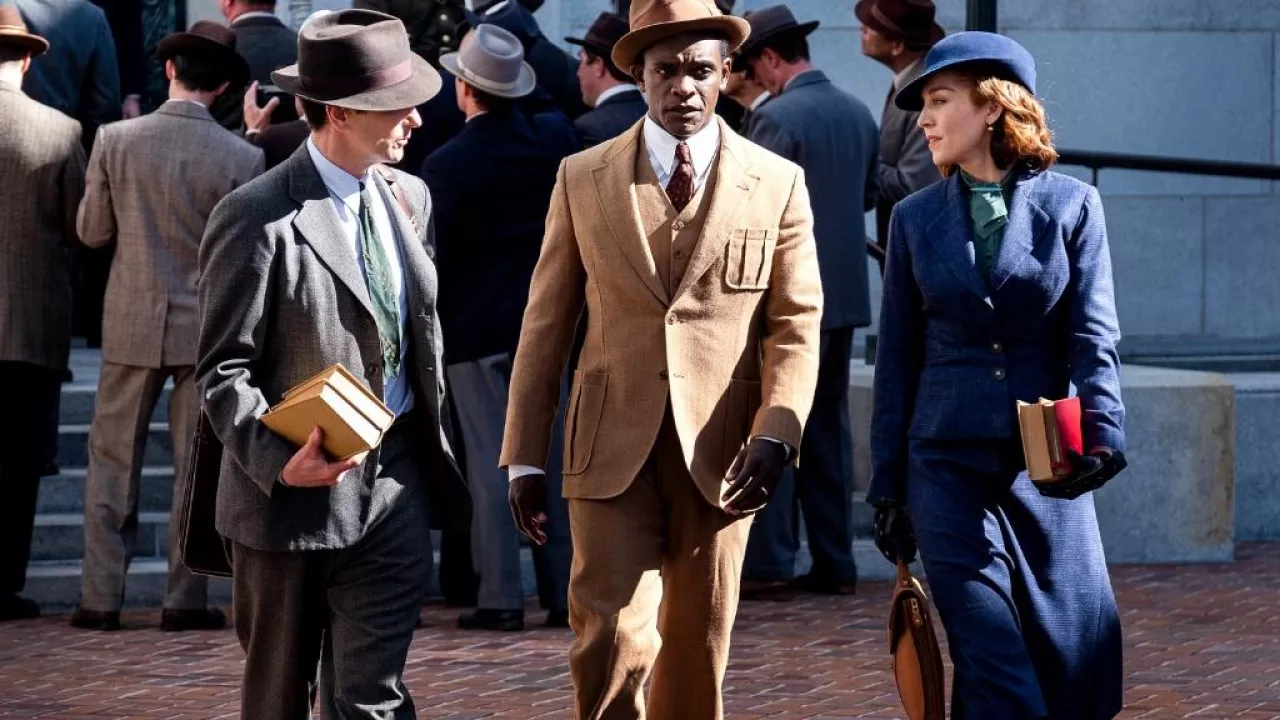 Leather brief case worn by Della Street (Juliet Rylance) as seen in ...