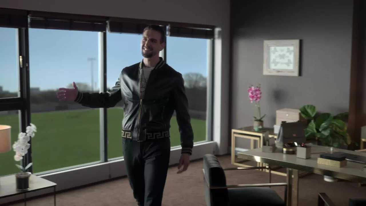 Versace Leather Jacket worn by Zava (Maximilian Osinski) as seen in Ted ...