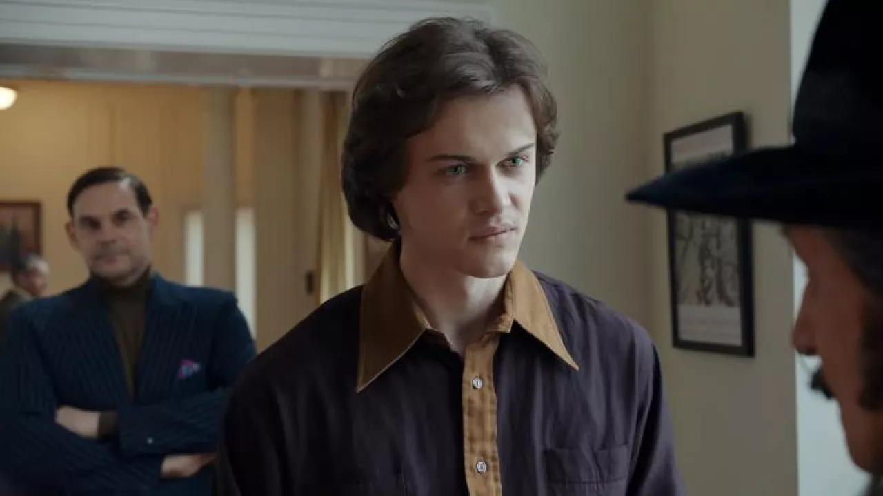 Purple and Brown shirt worn by James (Christopher Briney) as seen in ...