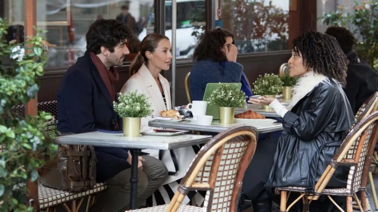 Fur collar leather jacket worn by Lily Bancroft (Bethany Brown) as seen ...