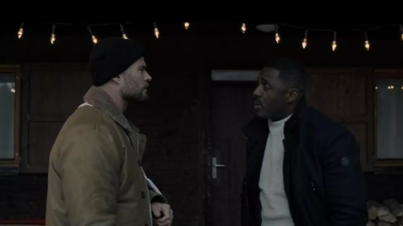 Coat worn by Scott (Idris Elba) in Extraction 2 movie outfits | Spotern