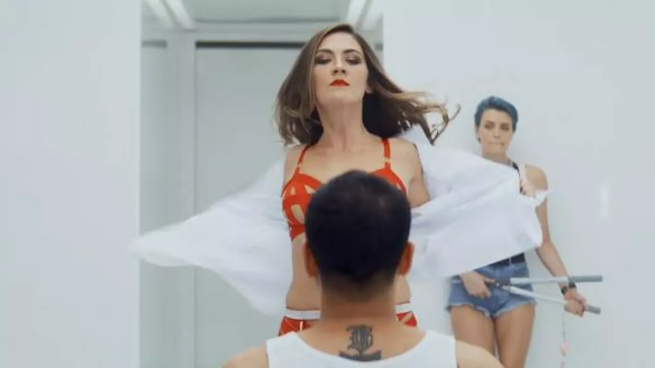 Red underwear worn by Ezra (Isabelle Fuhrman) as seen in Sheroes | Spotern