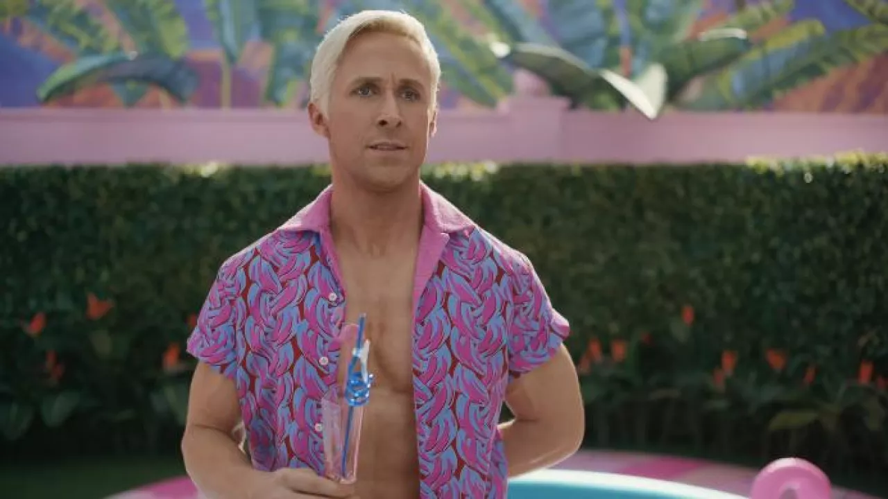 Pink Printed Shirt worn by Ken (Ryan Gosling) as seen in Barbie movie ...