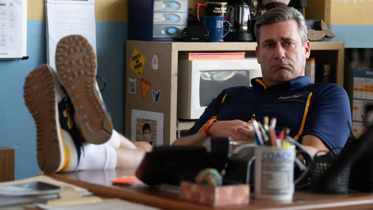 New Balance sneakers worn by Coach Carr (Jon Hamm) as seen in Mean ...