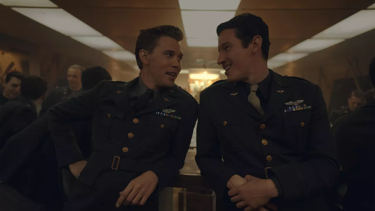 Military uniform worn by Maj. Gale 'Buck' Cleven (Austin Butler) as ...