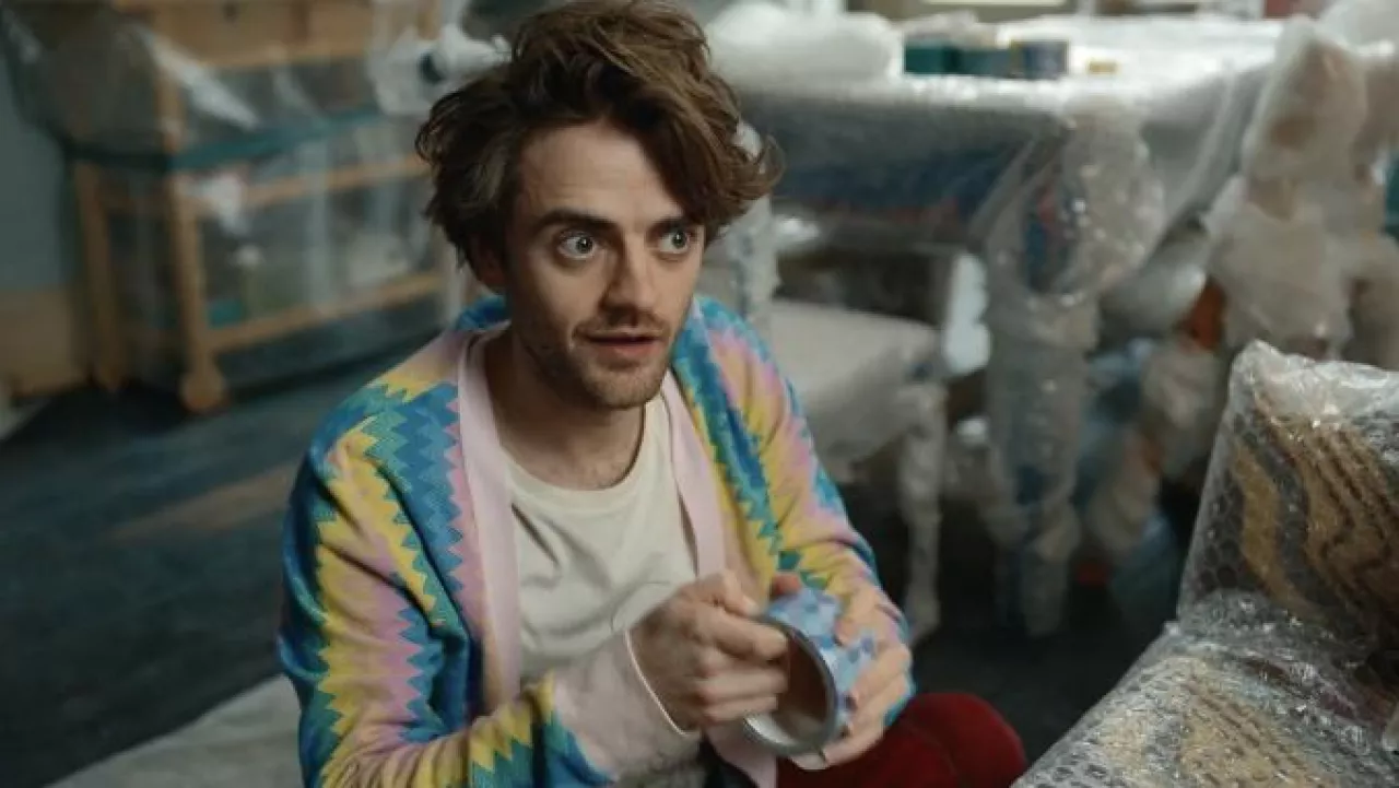 Rainbow Zigzag Cardigan worn by Jizzlord (Luke Rollason) in ...