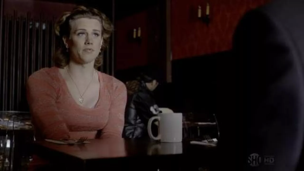 Ray Donovan wardrobe: pink dress worn by Alex Saxon to portray Chloe ...