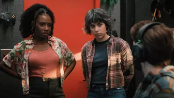 Rachel (played by Ashly Burch) outfits on Mythic Quest