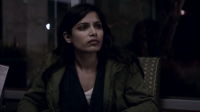Olive Parka jacket worn by Eva (Freida Pinto) as seen in Only | Spotern