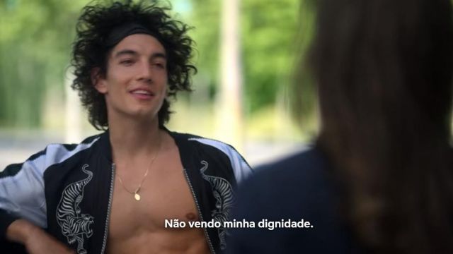 The black jacket of Valerio (Jorge López) in the series Elite (S03E02 ...